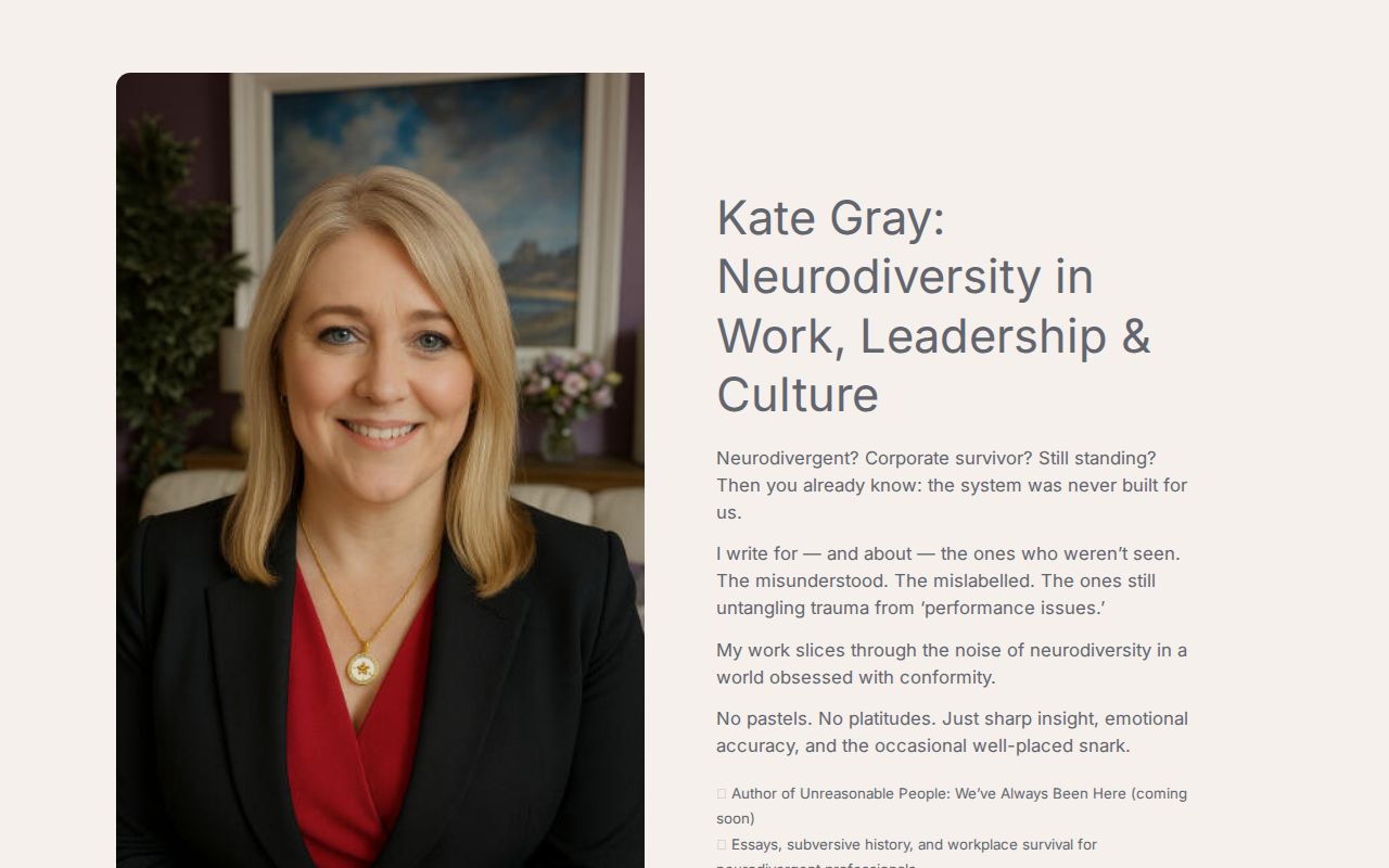 Kate Gray — Neurodiversity Author, Speaker, Consultant | Author of ...